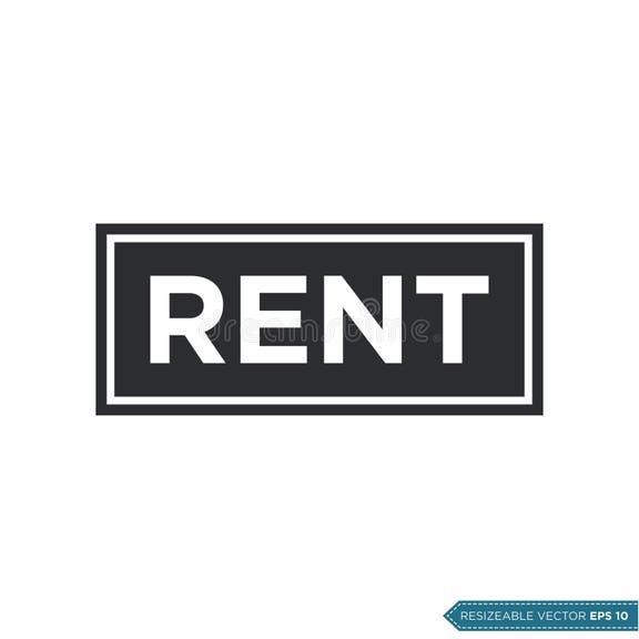 Sticker Placard for Rent Icon Vector Template Flat Illustration Design ...