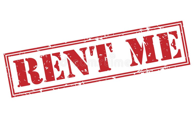 Rent me red stamp stock illustration. Illustration of white - 73712989