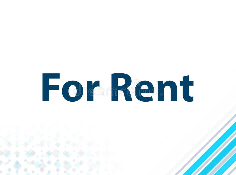 For Rent Modern Flat Design Blue Abstract Background Stock Illustration ...