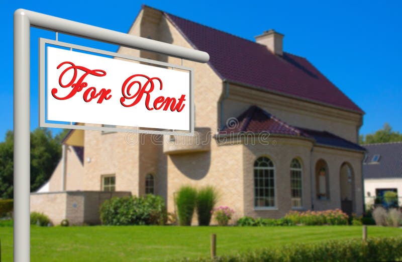 For Rent, Real Estate Sign. Stock Photo - Image of mason, economy: 1566150