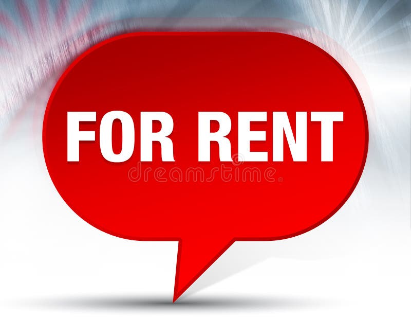 For Rent Red Bubble Background Stock Illustration - Illustration of ...