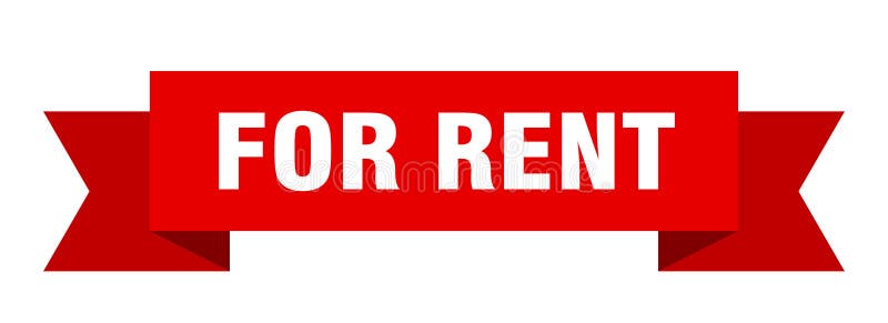 For rent ribbon. stock vector. Illustration of band - 153544488