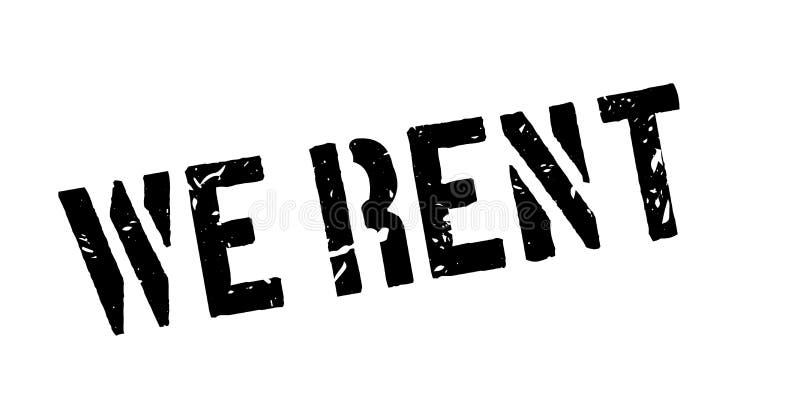 We rent rubber stamp stock illustration. Illustration of label - 83093797