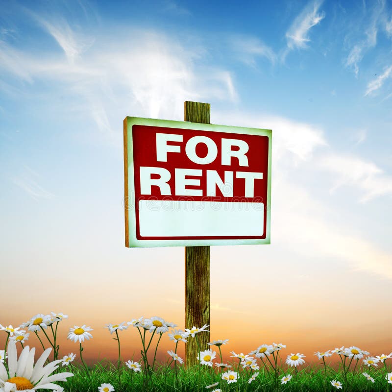 For rent sign stock illustration. Illustration of lawn - 38058498