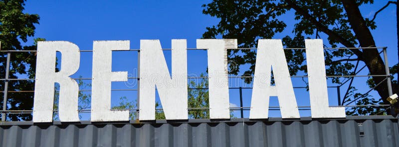 For Rent Sign Board on a Building. Stock Image - Image of rent, agent ...