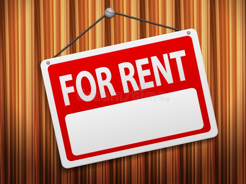 Rent Board Sign Isometric Icon. 3d Line Art Technical Drawing. Editable ...