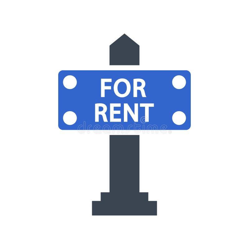 For Rent Sign Icon stock vector. Illustration of vector - 177246970