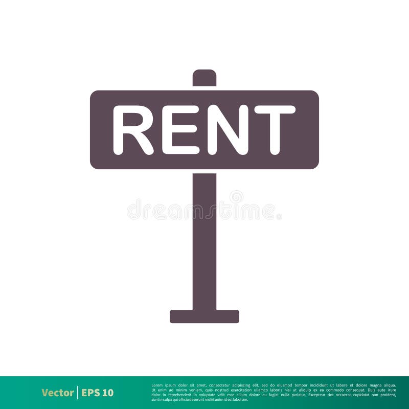 Rent Sign Icon Vector Logo Template Illustration Design. Vector EPS 10 ...