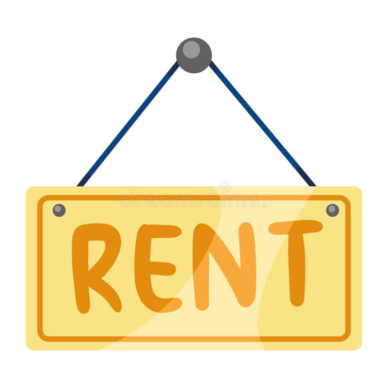 Rent sign real estate stock vector. Illustration of property - 255879423