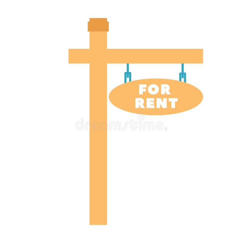 For Rent Sign for Sale. Vector Red Sign for Rent. Vector Isolated Sign ...