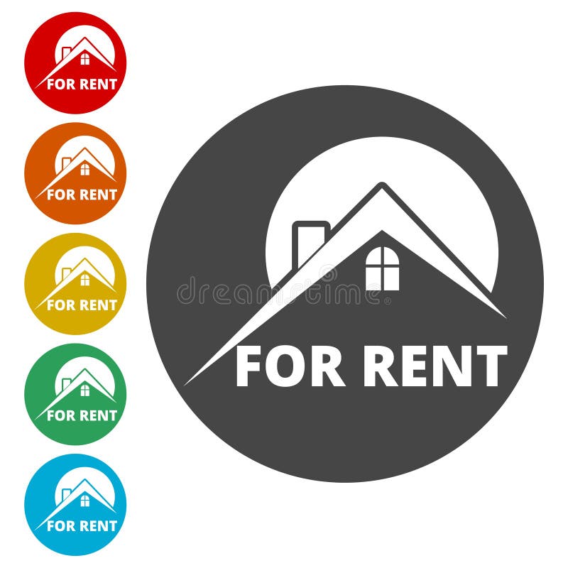 For Rent Sign, Vector icon stock vector. Illustration of copy - 171538798