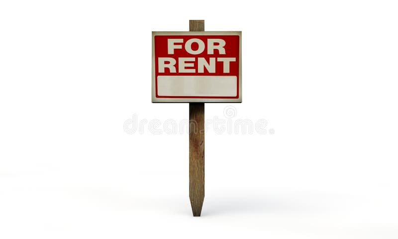 For rent sign stock illustration. Illustration of property - 33183497