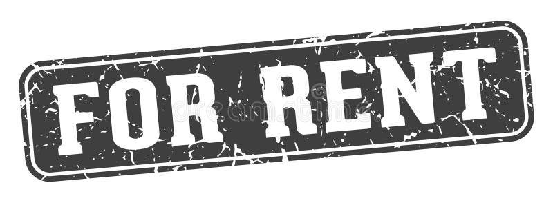 For Rent Rectangular Sign. for Rent Stamp Stock Vector - Illustration ...