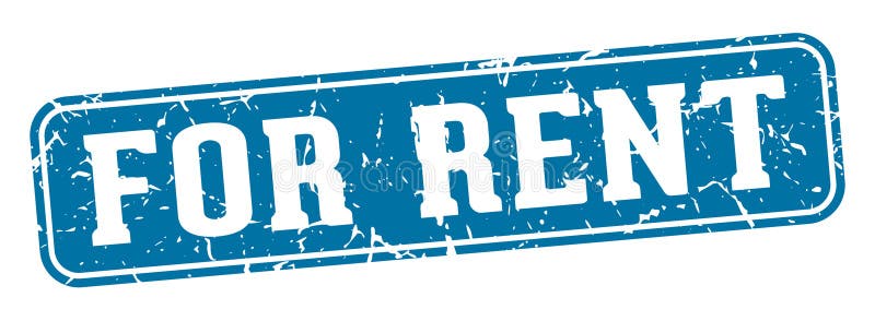 For Rent Rectangular Sign. for Rent Stamp Stock Vector - Illustration ...