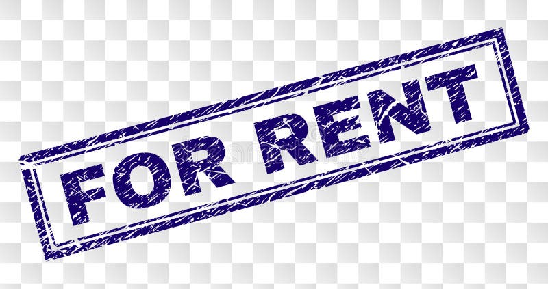 Scratched for RENT Rectangle Stamp Stock Vector - Illustration of ...