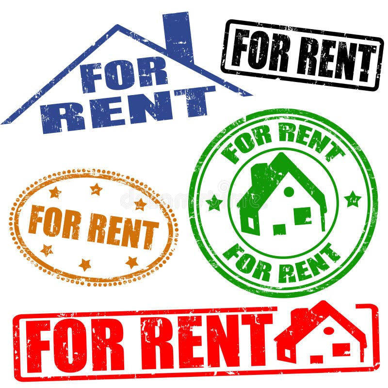 For rent stamps set stock vector. Illustration of certificated - 30607081