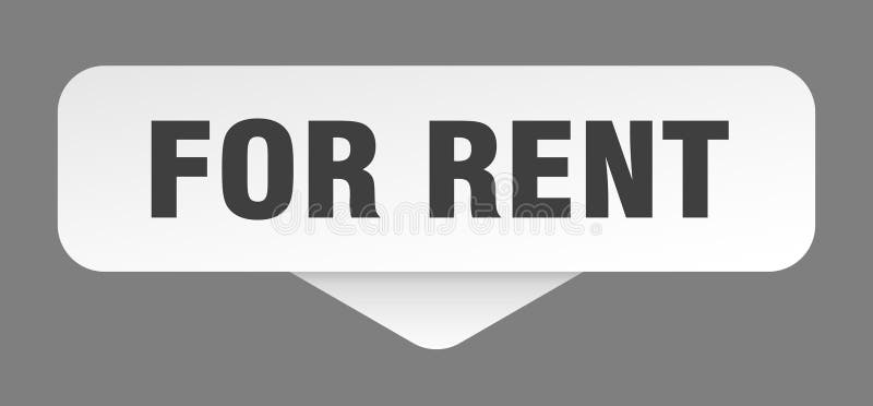 For Rent Sticker. for Rent Sign Isolated on Gray Background Stock ...