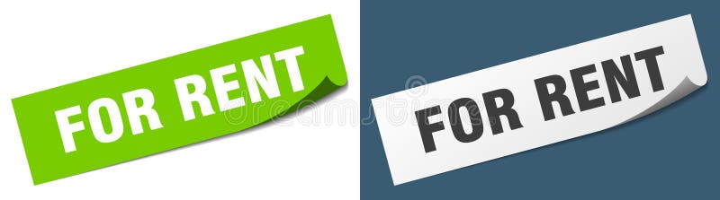 For Rent Sticker. for Rent Sign Set Stock Vector - Illustration of ...