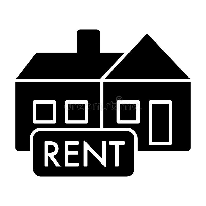 Rent Symbol Simple Vector Icon. Black and White Illustration of Rent ...