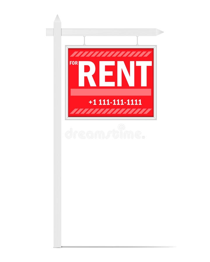 For Rent Yard Sign, Editable Vector Template Stock Vector ...