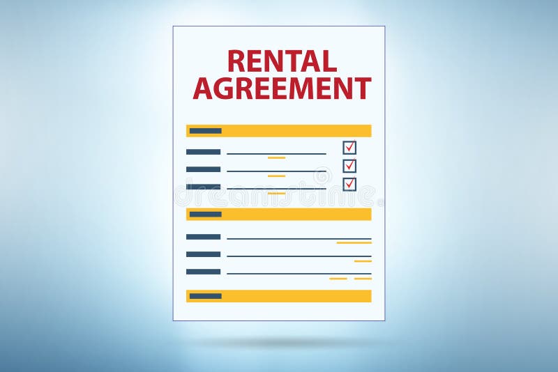 Rental Agreement Concept with Paperwork Stock Photo - Image of paper ...