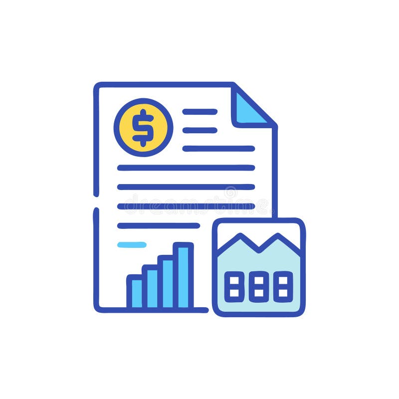 Rental Income Statement Icon for Accounting Stock Photo - Illustration ...