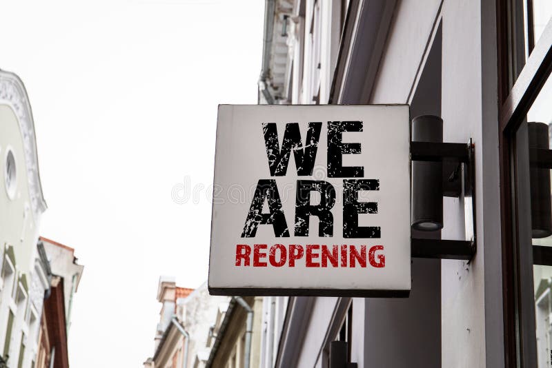 Reopening Sign Business After The Corona Lockdown, With The Message Yes ...