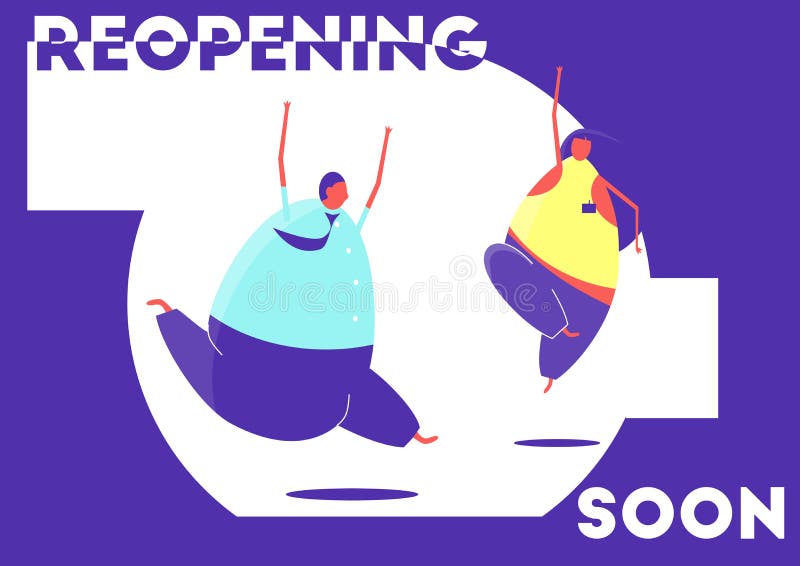 Reopening concept. stock vector. Illustration of flat - 181945010
