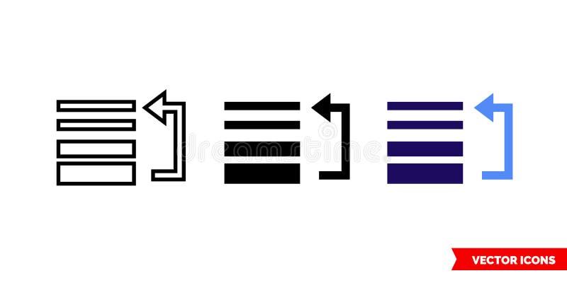 Reorder Icon of 3 Types. Isolated Vector Sign Symbol. Stock Vector ...