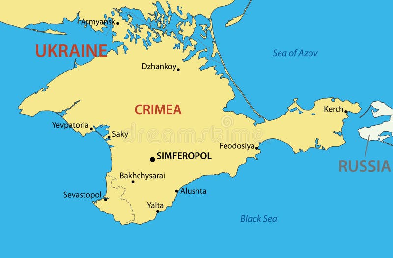 República Autónoma De Crimea - Mapa Ilustración del Vector ...