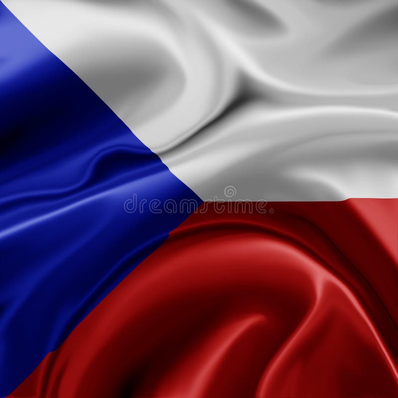 Bandera Nacional De La República Checa Stock de ilustración ...