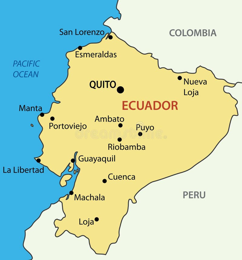 República De Ecuador - Mapa Ilustración del Vector - Ilustración de ...