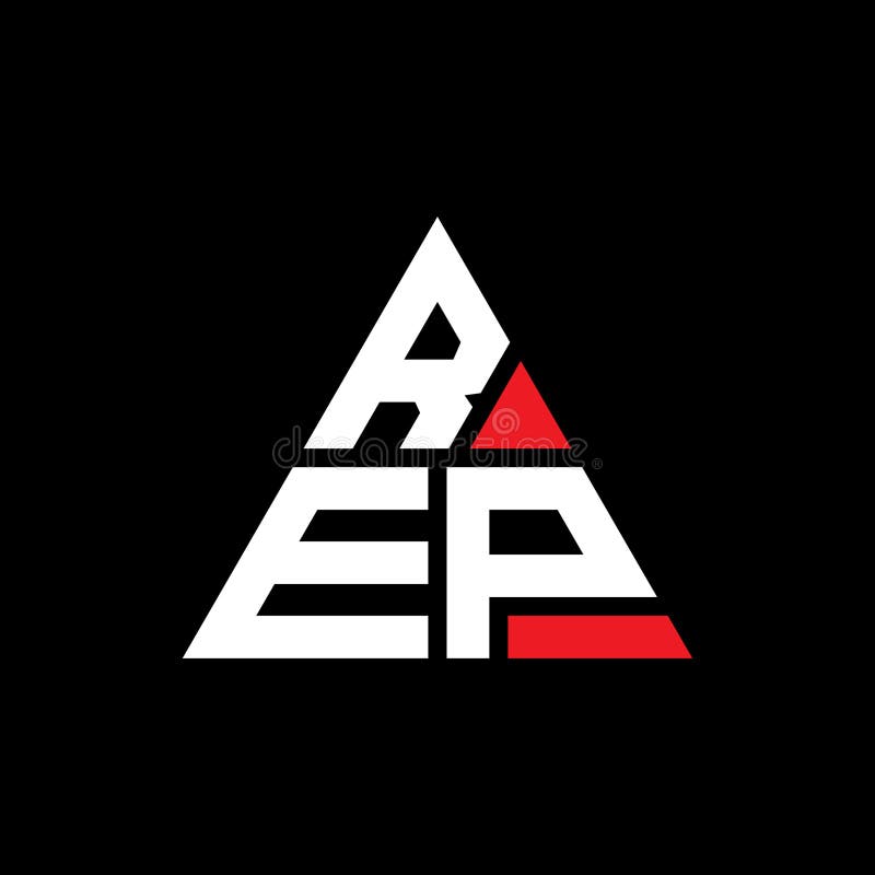 REP Triangle Letter Logo Design with Triangle Shape. REP Triangle Logo ...