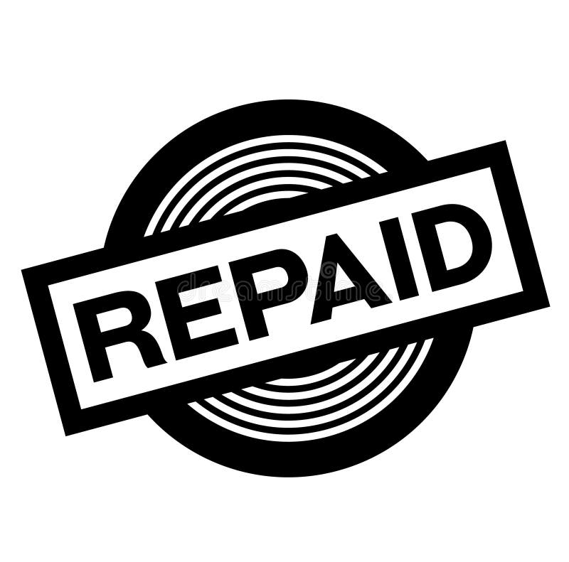 Repaid black stamp stock vector. Illustration of document - 124060114