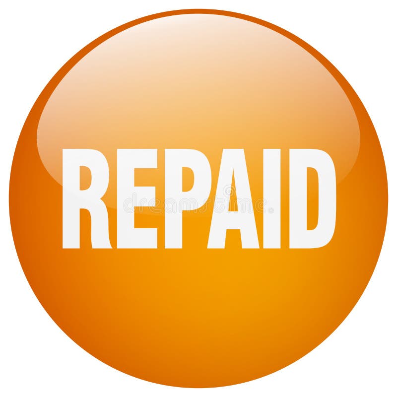 Repaid button stock vector. Illustration of background - 122792433