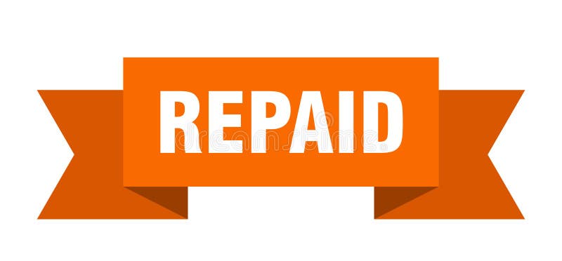 Repaid ribbon. stock vector. Illustration of band, paper - 153585927