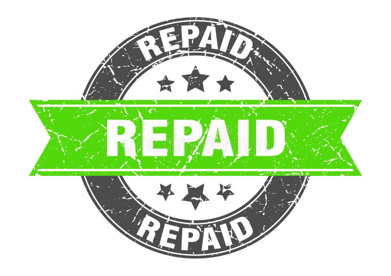 Repaid stamp stock vector. Illustration of black, label - 162727722