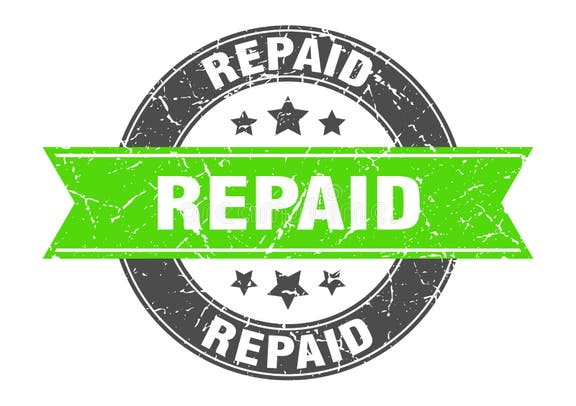 Repaid stamp stock vector. Illustration of black, label - 162727722