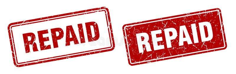 Repaid Stamp Set. Repaid Square Grunge Sign Stock Vector - Illustration ...