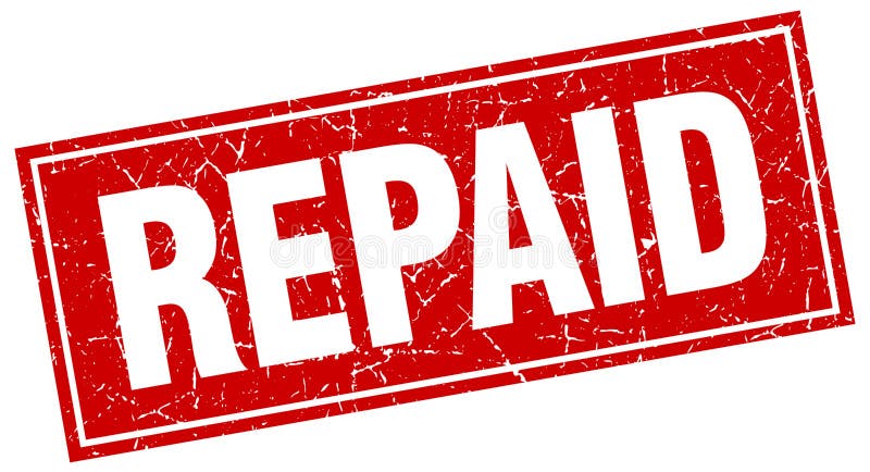 Repaid stamp stock vector. Illustration of white, scratched - 125010384