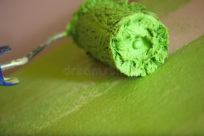 Repainting stock image. Image of home, renovation, green - 22776311