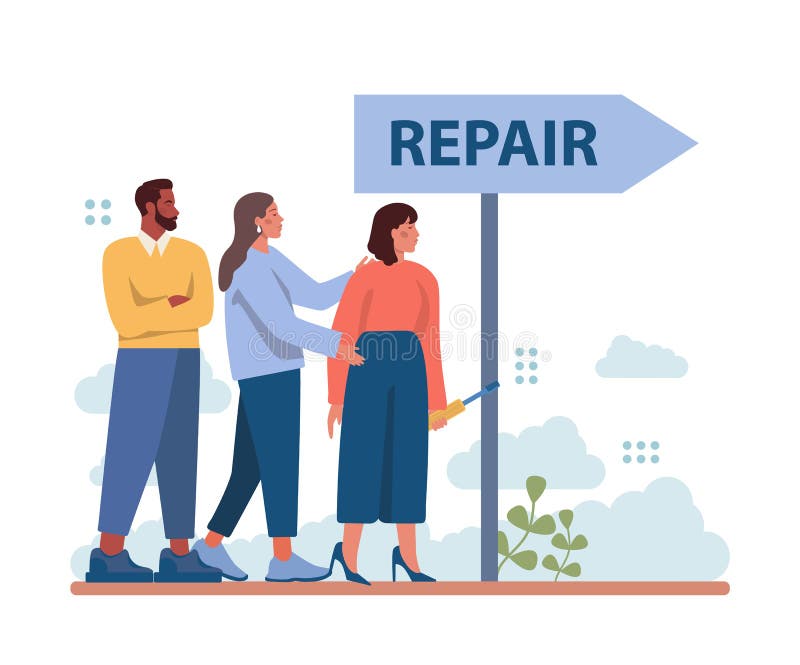 Repair Abstract Concept. Troubleshooting and Rehabilitation Stock ...