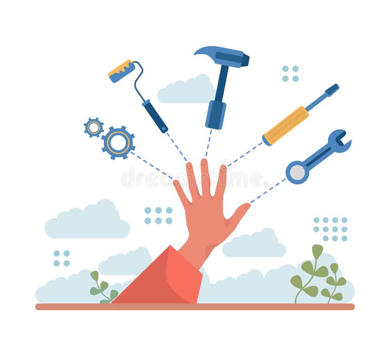 Repair Abstract Concept. Troubleshooting and Rehabilitation Stock ...