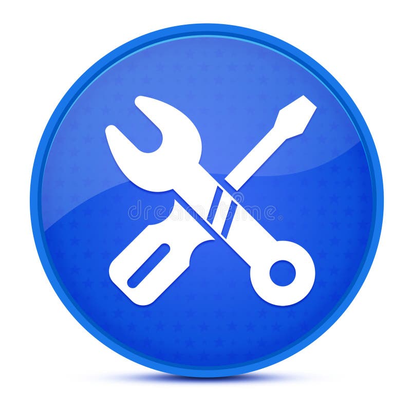 Repair Aesthetic Glossy Blue Round Button Abstract Stock Illustration ...