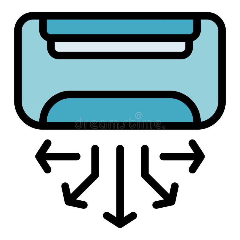 Repair Air Conditioner Air Direction Icon Vector Flat Stock ...
