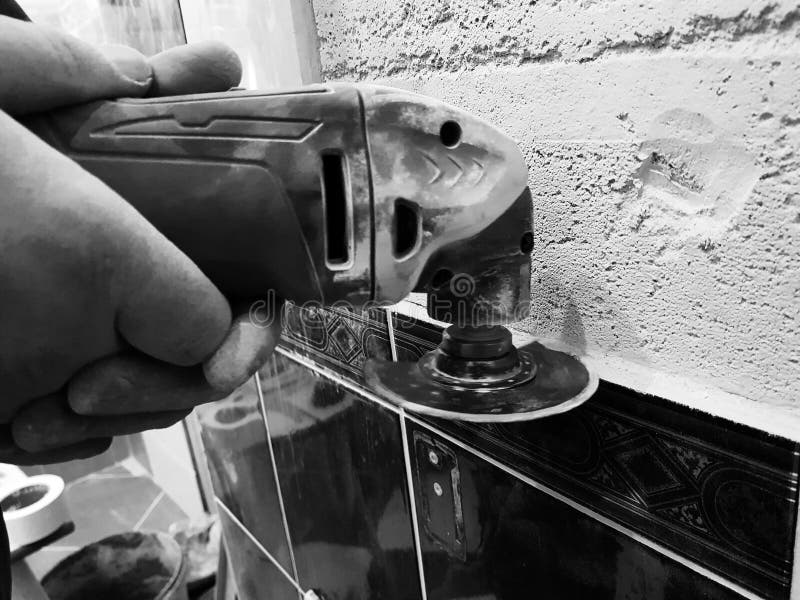 Repair - Angle Grinder or Multi-tool Stock Image - Image of kitchen ...