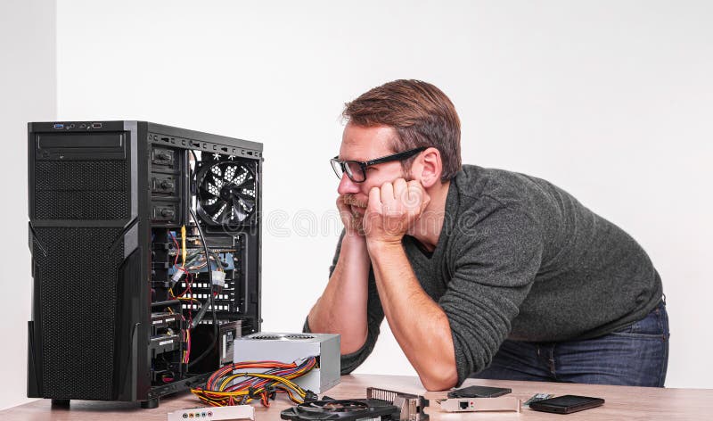 Repair, Assembly and Restoration of Personal Computers Stock Photo ...