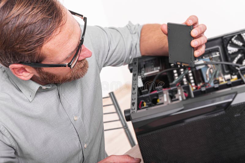 Repair, Assembly and Restoration of Personal Computers Stock Photo ...