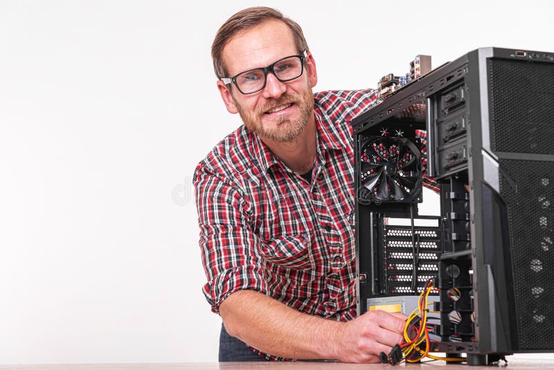 Repair, Assembly and Restoration of Personal Computers Stock Image ...