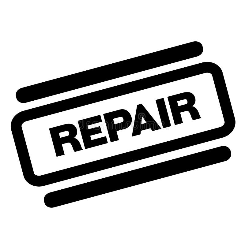 Repair black stamp stock vector. Illustration of comprehensive - 123624197